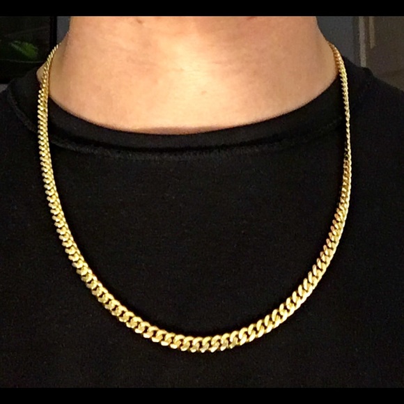 Accessories | Gold Chain Miami Cuban 22in 5mm 925 Italy | Poshmark